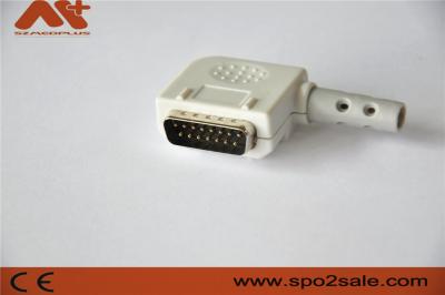 China EKG connector compatible Kanz 15pin 10-lead EKG cable with White color for sale