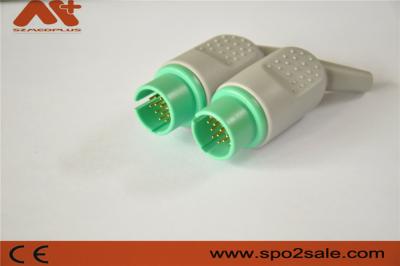 China EKG connector compatible Spacelabs ECG/EKG cable with 17pin green color for sale