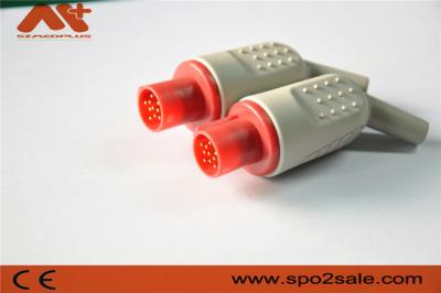 China IBP connector compatible for Hellige IBP adapter cable with red color for sale