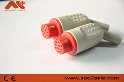 China IBP connector accessory compatible for Datex IBP adapter cable with 10pin red color for sale