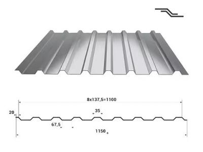Cina Pannelli ondulati galvanizzati per edifici residenziali larghezza 600-1250 mm certificati RoHS in vendita