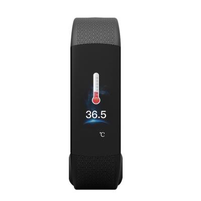 Cina Braccialetto del termometro della banda di temperatura corporea di Smartwatch IP67 dello schermo attivabile al tatto di sport di Reloj B5W in vendita