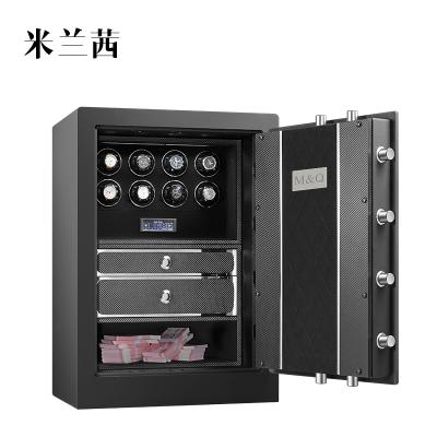 China Luxury Touch Screen Digital Box With Solid Construction Use Box Medium Safe Watch Winder With Jewelry Drawer for sale