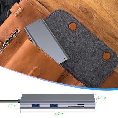 China 11 In 1 Type-C Hub Multiport Dock Station With USB3.0 PD SD/TF 4K HDMI VGA RJ45 Adapter for sale