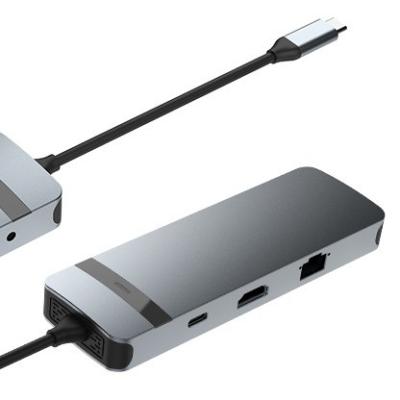 China 9-in-1 USB-C Hub Docking Station with 4K HDMI 100W PD USB 3.0 Card Reader Audio for MacBook for sale