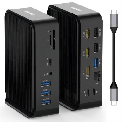 Китай Thunderbolt 3 Dock Dual 4k 60hz 2 RJ45 Гигабитный Ethernet продается
