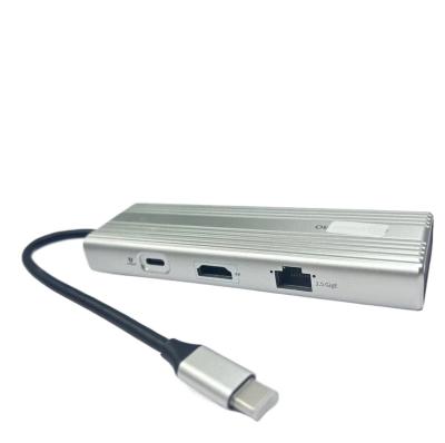 China 5 portas 5 em 1 USB C Hub Docking Station USB-C para HDMI USB A 3.0 PD 100W à venda