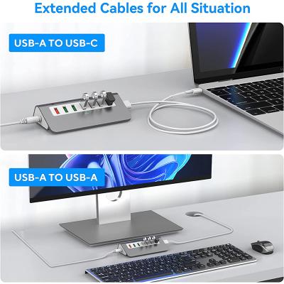 China Usbc Usb A Multiport Adapter AUSB Hub 7-1 5Gbps 8 In 1 Type-C Hub USB2.0-3.0 Laptop Mac Book for sale