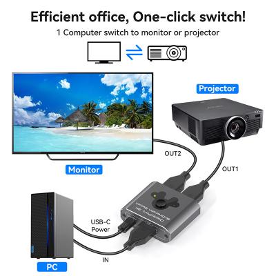 중국 8K60Hz 디스플레이 포트 스위처 간편한 조작 및 고성능 DP 1.4 스위칭 판매용