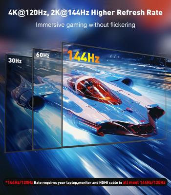 중국 사용자 정의 길이 회색 USB-C에서 HDMI 2.1 어댑터 8K 60Hz 속도 USB 타입 C 3.1 노트북 판매용