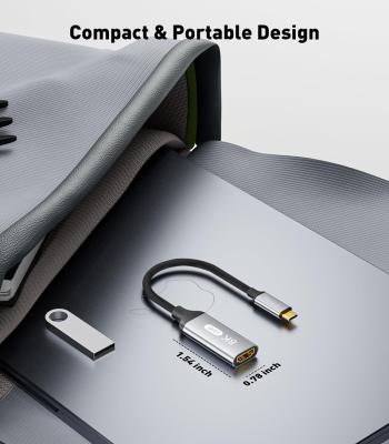 중국 사용자 정의 길이 회색 USB-C에서 HDMI 2.1 어댑터 8K 60Hz 속도 USB 타입 C 3.1 노트북 판매용