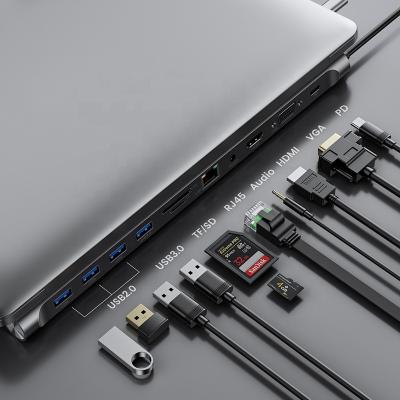 China 11-in-1 USB Type C Multifunctional Hub Adapter For Laptop And Mobile Phone for sale