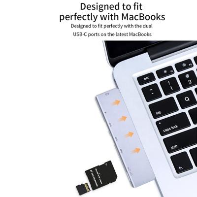 중국 맥북 프로용 USB C 타입 C 4K 30Hz HDMI USB 3.0 TF SD 어댑터 허브 도킹 스테이션 판매용