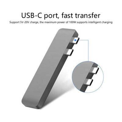 중국 듀얼 타입 C 남성 입력과 USB 3.1 인터페이스 타입의 7인2 허브 도킹 스테이션 판매용
