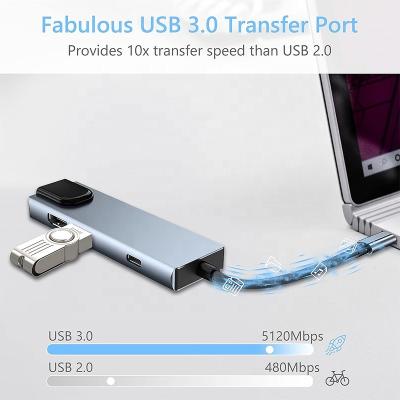中国 グレーUSB C PDドッキングステーション ラップトップの充電機能 データ転送 ビデオ出力 販売のため