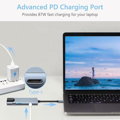 中国 グレーUSB C PDドッキングステーション ラップトップの充電機能 データ転送 ビデオ出力 販売のため
