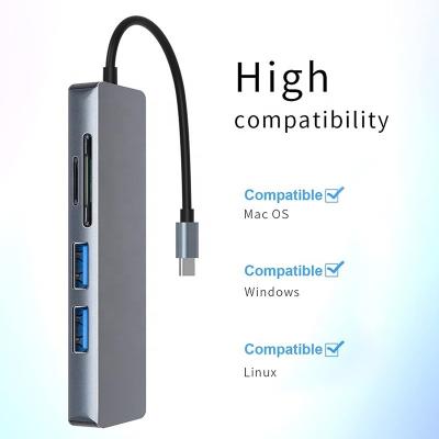 China 11 In 1 USB-C Hub Type-C To HDMI USB3.0 USB2.0 SD TF Adapter Hub with Card Reader for sale