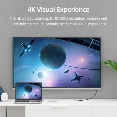 중국 맞춤형 6 인 1 USB C 타입 C 허브 4K HDMI 및 USB 3.0 Macbook OEM / ODM 판매용