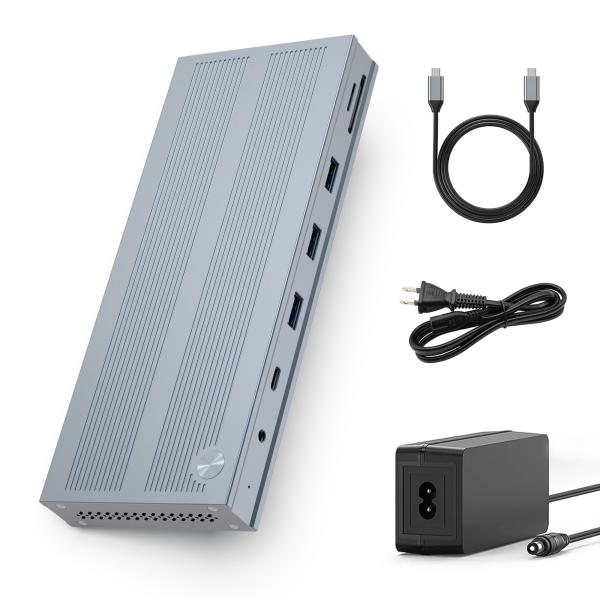 Quality 14 In 1 USB-C Docking Station with Displaylink IC Type C to HDMI Supports Triple Monitors up to 4K Aluminum Alloy and ABS for sale