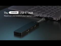 Usb C 6 em 1 Adaptador Multiport para HDMI Splitter USB-A 3.1 Tipo-C Porta de dados 100W PD SD Card Reader