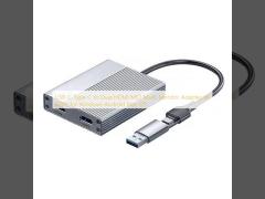USB-C Type-C to Dual HDMI MST Multi-Monitor Adapter 4K 60Hz for Windows Android Mac OS