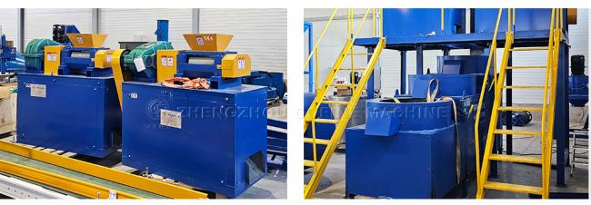 Granulation equipment in operation