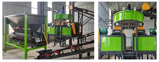 Various models of industrial fertilizer blenders