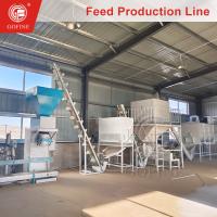 China 1 Ton/H Multi-Function Animal Feed Pellet Production Line 220V 380V 55kw for sale
