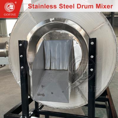 China Mezcladora rotativa de acero inoxidable para mezclas eficientes de materiales húmedos secos en venta