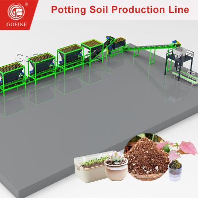 China Automated Potting Soil Production Line for Evenly Mixed Growing Media for sale