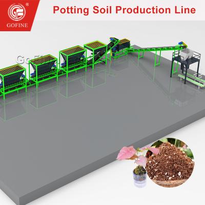 China Garden Dirt Mixer Potting Soil Mixing Equipment Blending Production Line for sale
