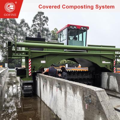 China Livestock Manure Semi-Membrane Composting Machine for Rapid Fermentation for sale