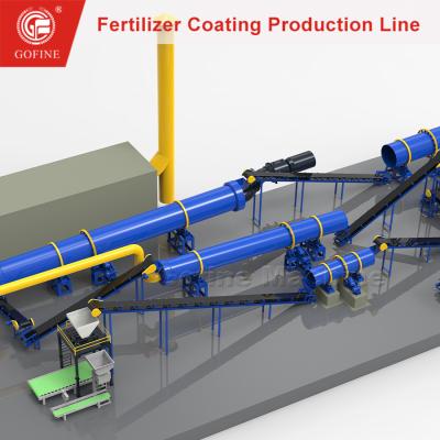 China 1-20 T/H Rotary Drum Fertilizer Coating Line Equipment for sale