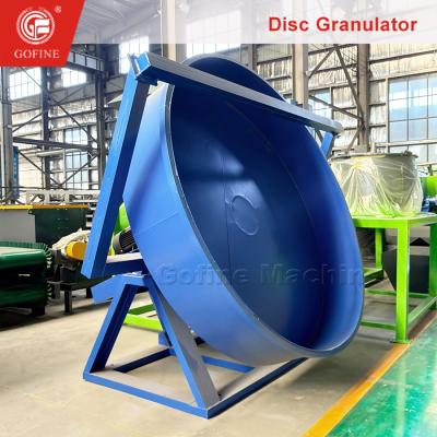 China Wet Way Disc Organic Fertilizer Granulator With Automatic Material Feeding System for sale