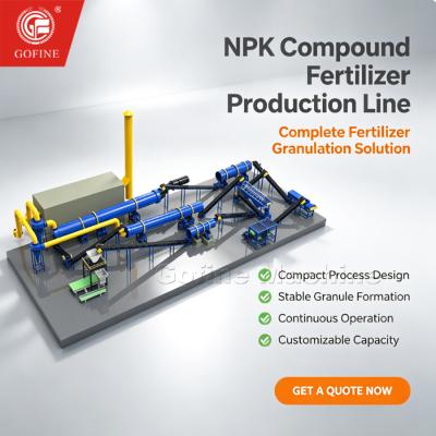 China Heavy Duty Rotary Drum NPK Granular Fertilizer Processing Line for sale