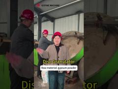 Understand why a disc granulator with a diameter of 1-3 meters is chosen to process gypsum powder.