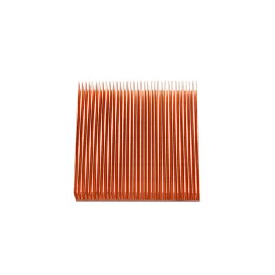 China Pure Copper Skived Heatsink CNC machining Process Customized Fin Pitch for sale