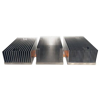China CNC Skived Fin Heat Sink Process Skiving Copper Pipe Heat Sink for sale