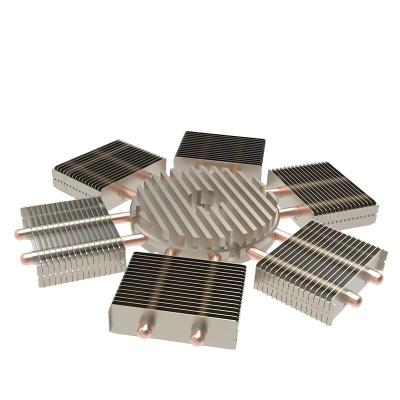China CNC Skived Fin Heat Sink Process Skiving Copper Pipe Heat Sink for sale