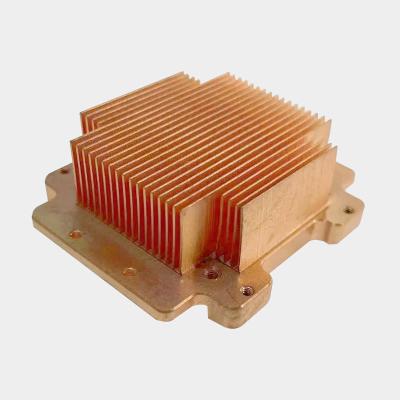 China Pure Copper Skived Fin Heat Sink Thermal Conductivity Fin Heat Sink For Electronic Devices for sale