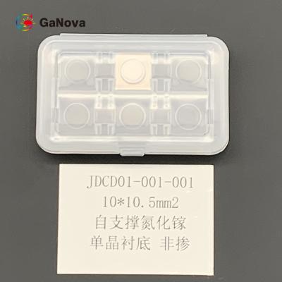 China 10*10.5mm2 het Vliegtuig van GaN Single Crystal Substrate C (0001) Van Hoek naar m-As 0,35 ±0.15° Te koop