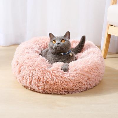 Cina Letto rotondo del cane della peluche della ciambella in vendita