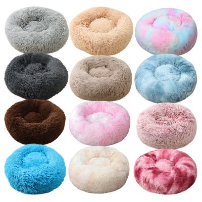 Cina Letto rotondo del cane della peluche della ciambella in vendita