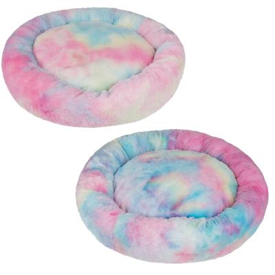 Cina Peluche dell'arcobaleno intorno a progettazione unica dei letti dell'animale domestico della peluche di 50*10cm in vendita