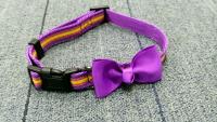 China Eco Friendly Bowtie Reflective Polyester Dog Collar for sale