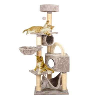 China Stevig Houten Klimrek H158CM Cat Scratching Products Te koop