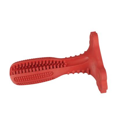 Cina Denti di cane che puliscono i giocattoli di gomma naturali dell'animale domestico dello spazzolino da denti resistente del morso del bastone in vendita