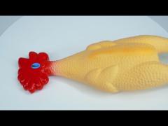 22.5cm Latex Chew Color Drawing Shrilling Chicken Latex Pet Toy