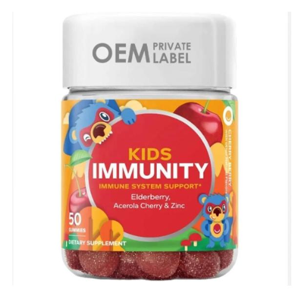 Quality Powerful Immune Support Elderberry Gummies For Kids 1-2 Gummies Per Day 50 Gummies/Bottle for sale