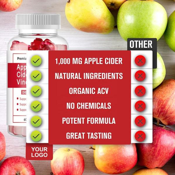 Quality Support Your Weight Loss Goals Slimming Apple Cider Vinegar Gummies Dietary for sale
